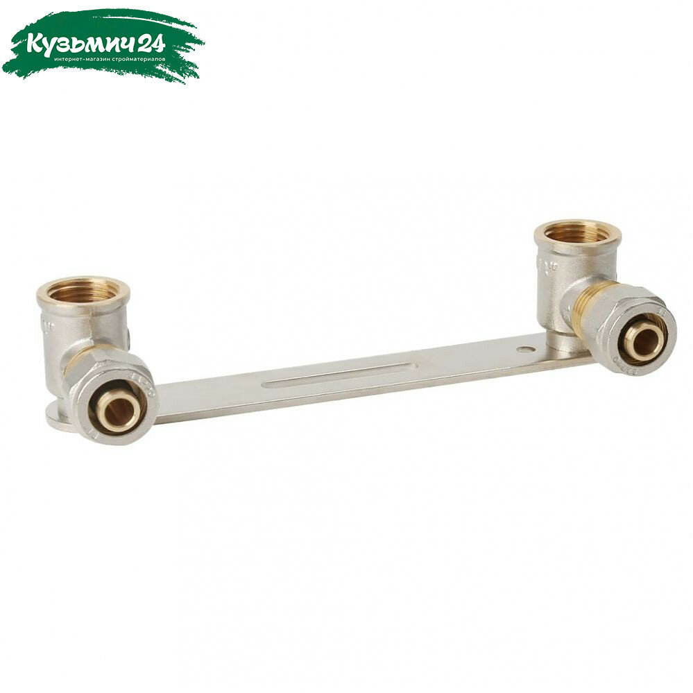 Планка установочная для смесителя Gappo G2278.04 ВР-Обжим, 1/2 х 16 мм, латунь никелированная