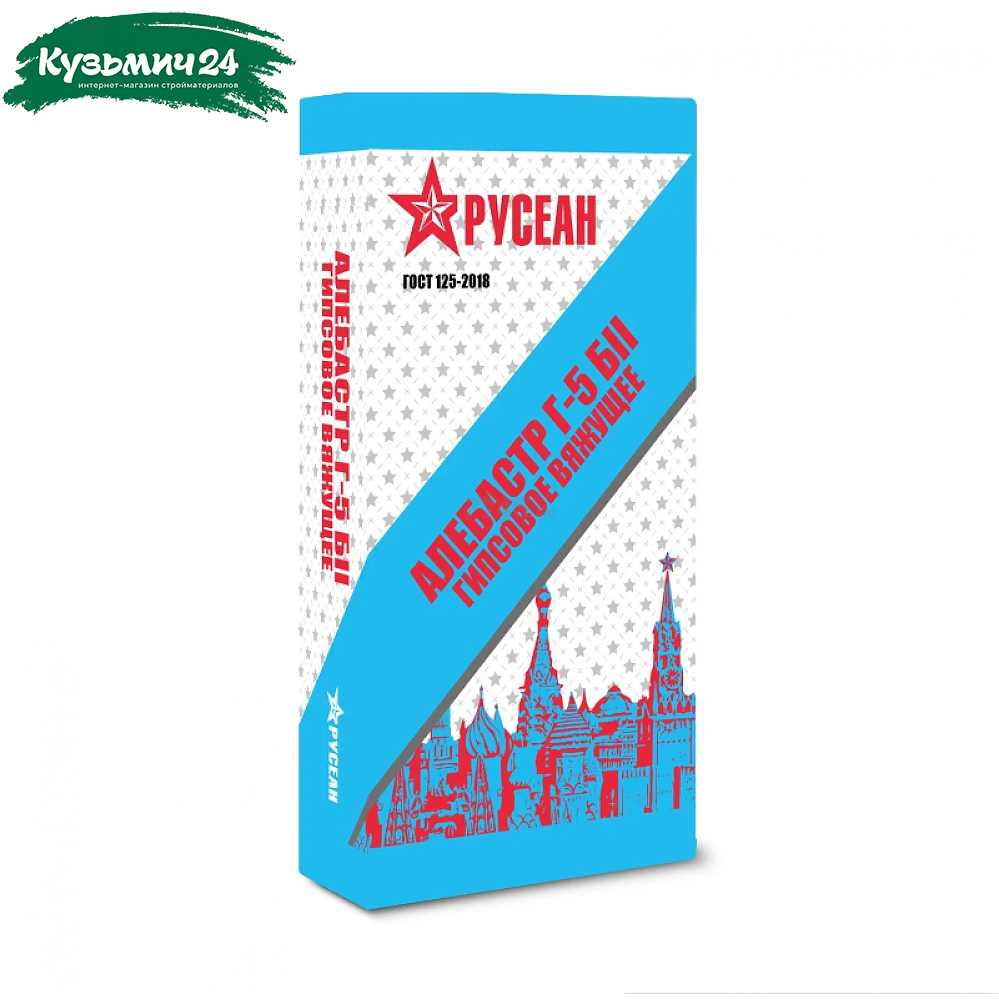 Штукатурка Алебастр Русеан 20 кг, 1 шт.