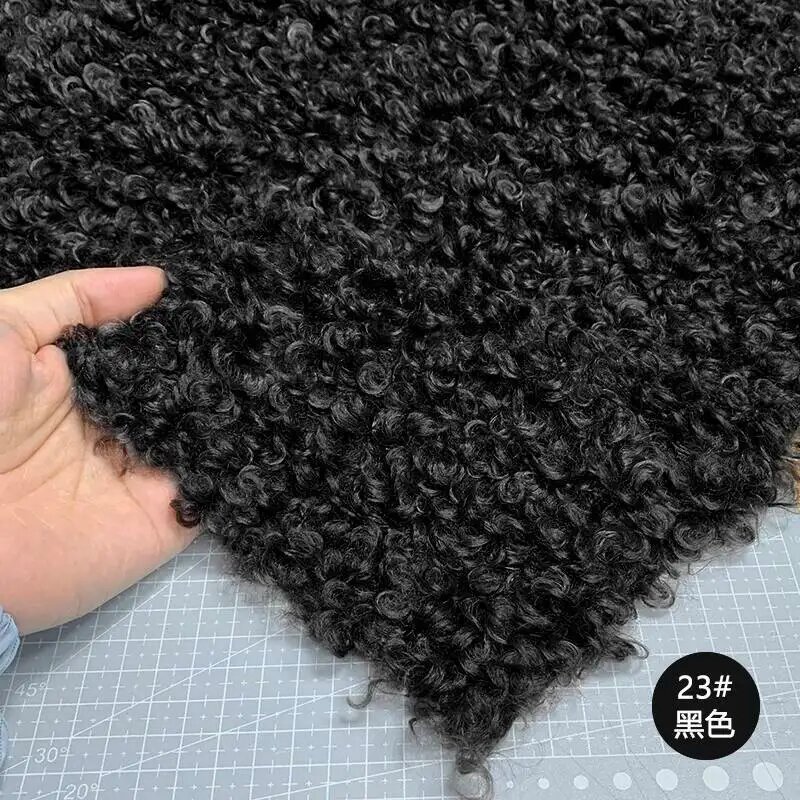 Черная плюшевая ткань для рукоделия 160x50 см, Цвет: 23