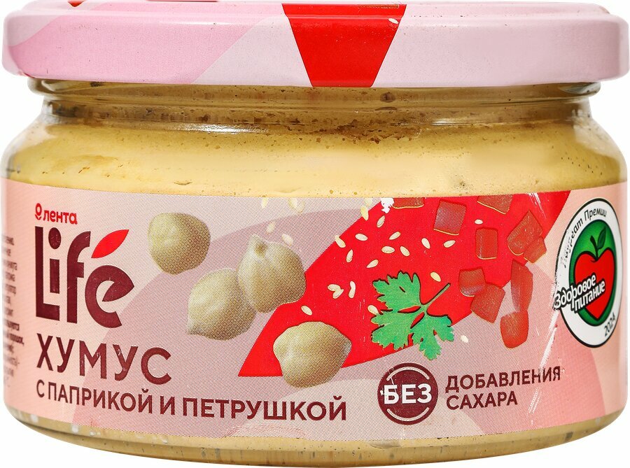 Хумус лента LIFE с паприкой и петрушкой, 200г