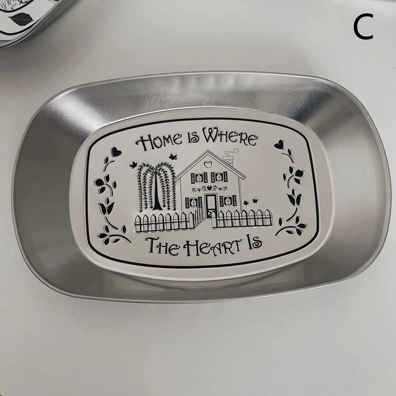 Металлическая ретро тарелка