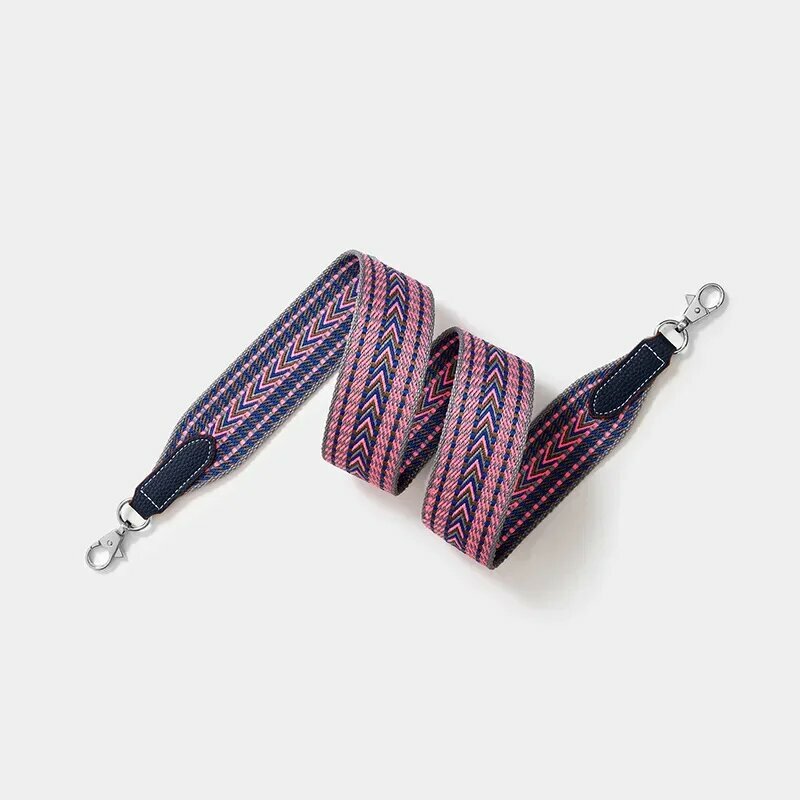 Классический узор, ручной тканый ремень для сумки Hermes Kelly Herbag Evelyne, сумка на плечо, сменный холщовый широкий плечевой ремень 90CM, Blue Silver Buckle