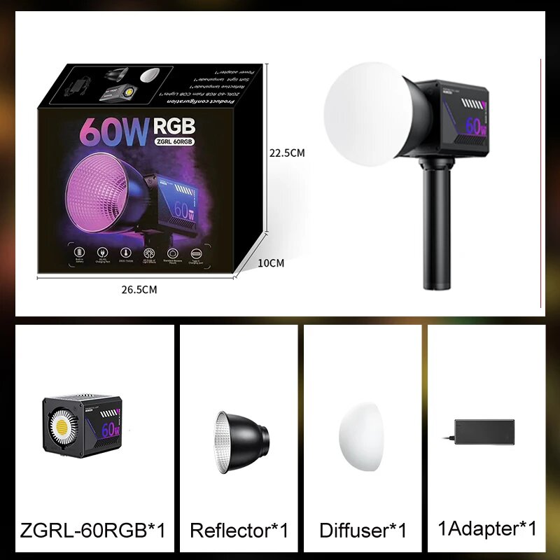Nagnahz RGB-лампа для фото и видео 10000 мАч