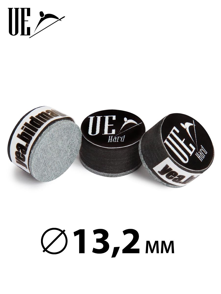 Наклейка для кия Е. Уварова UE 13,2 мм Hard с фиброй, многослойная, 1 шт.