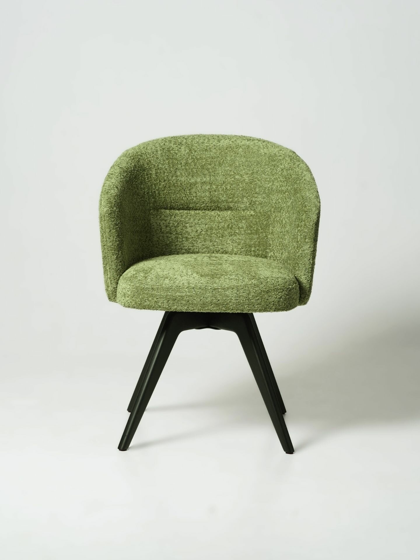 Стул, Ameli, вращающийся, с поворотным механизмом, Зеленый, черная эмаль