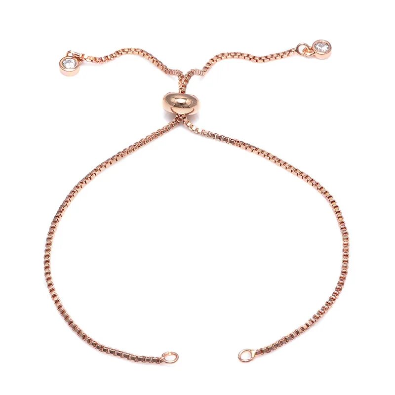 Браслет-цепочка регулируемый rose gold