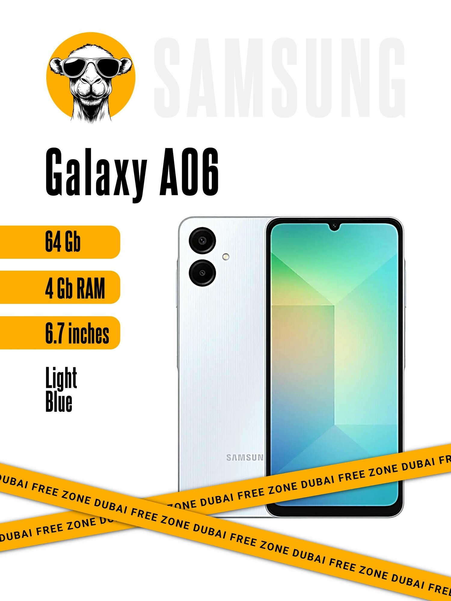 Смартфон Samsung Galaxy A06 4/64Gb Light Blue/Голубой