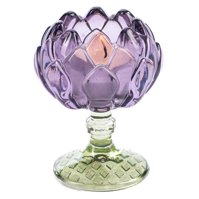 Стеклянный подсвечник-бокал Лотос Candele 11 см, Goodwill, FI10601