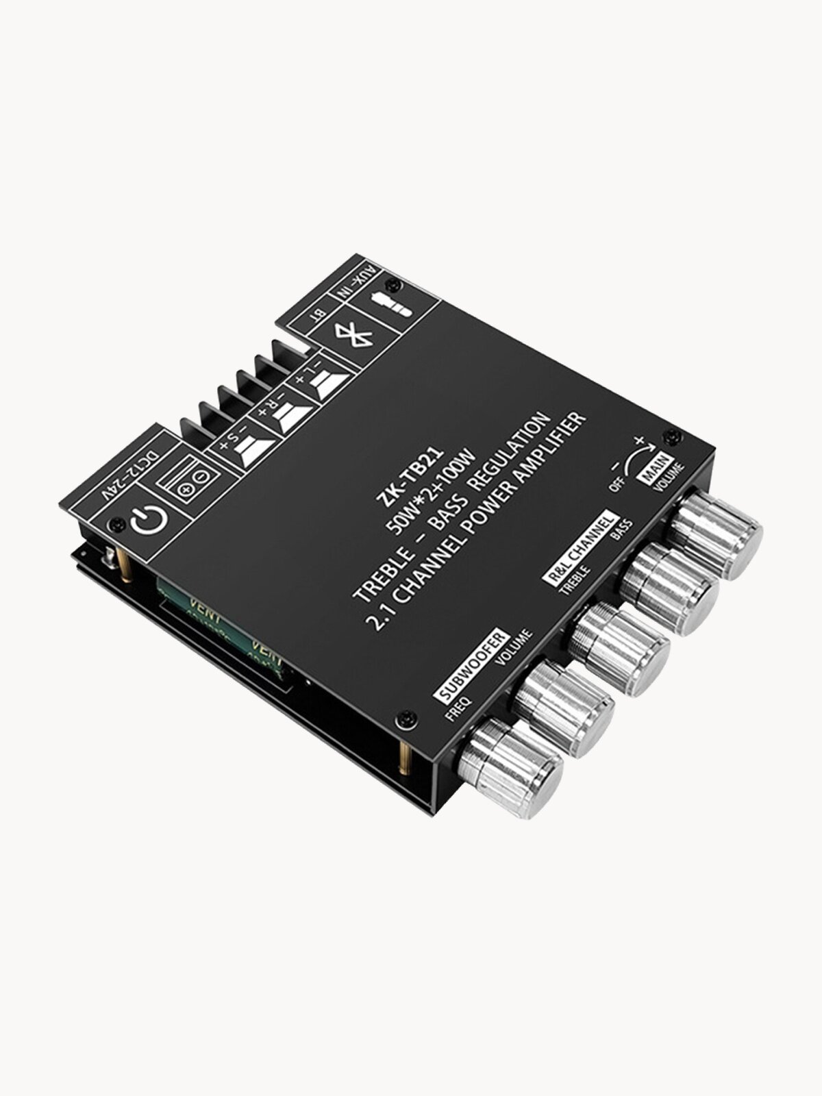 ZK-TB21 Bluetooth 5,0 Стерео Аудио Приемник Усилитель Доска 2,1 Канала Мини-сабвуфер 50Wx2 + 100 Вт