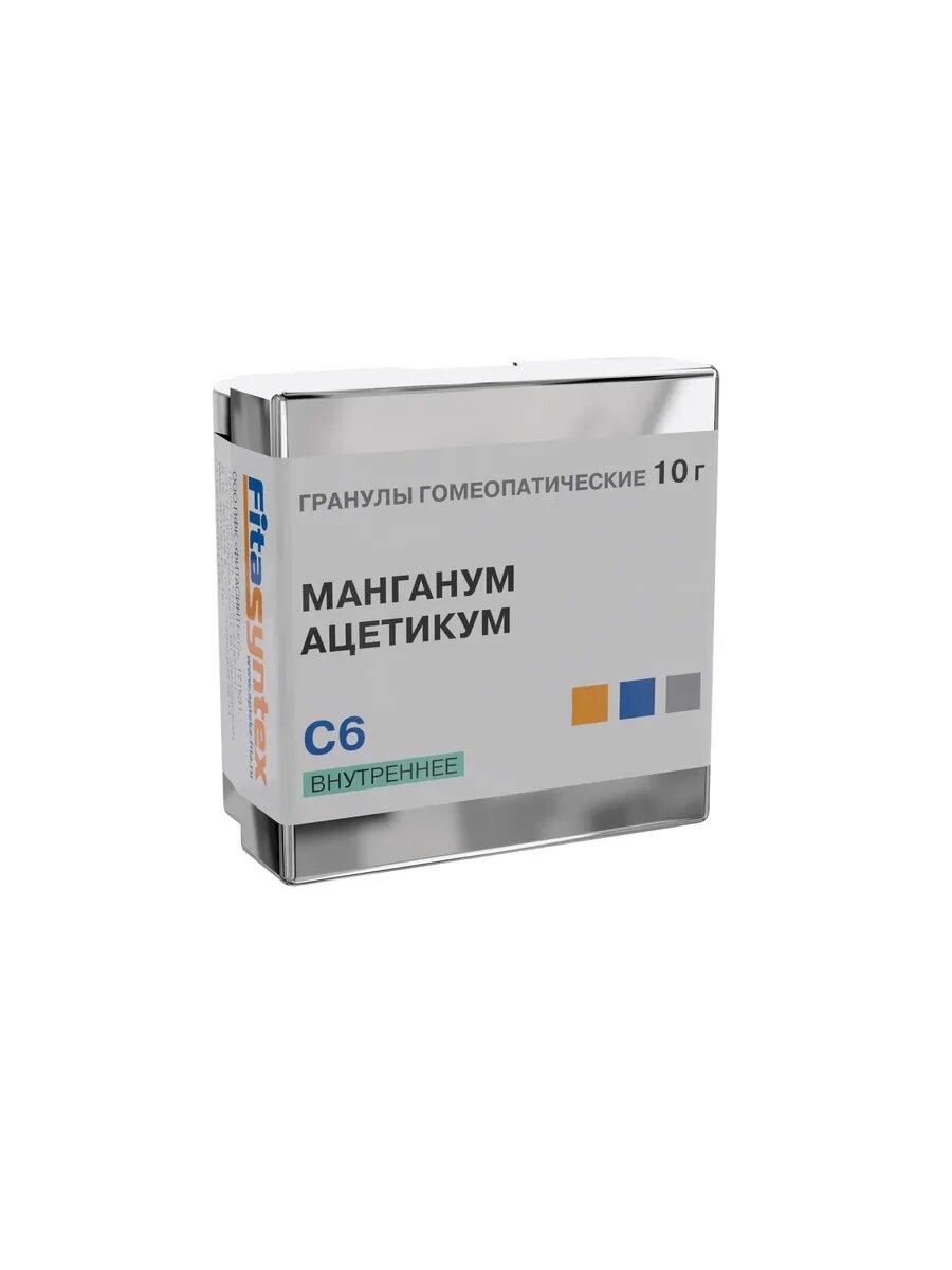 Манганум ацетикум С6, гранулы гомеопатические моно, 10 грамм , Фитасинтекс