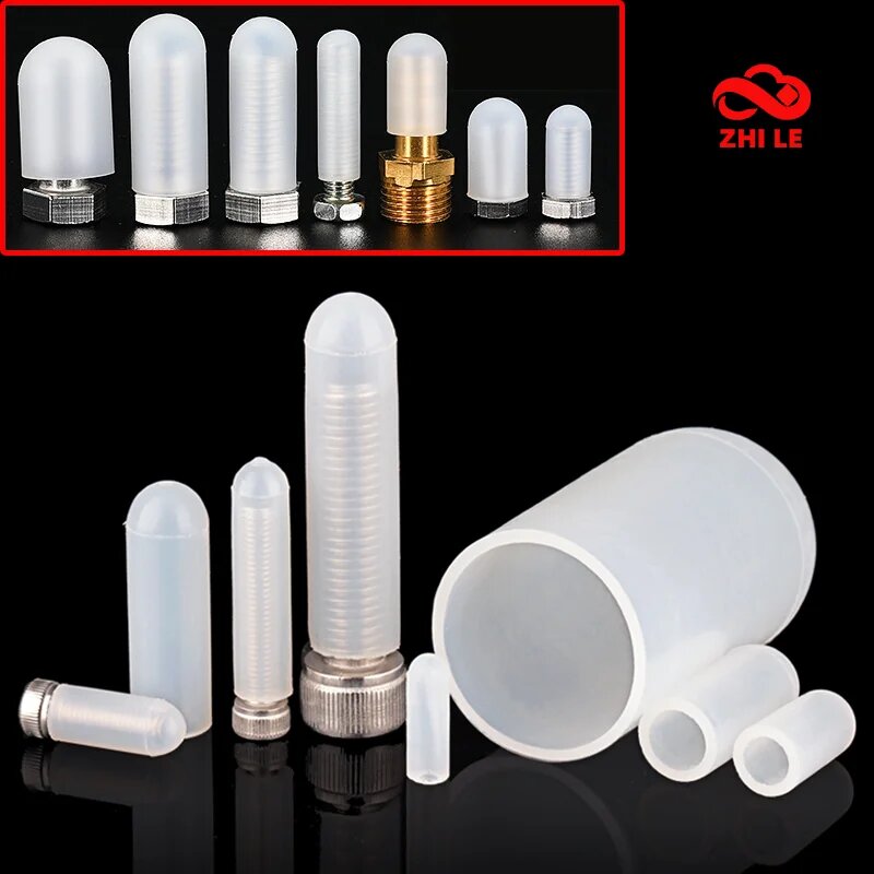 Крышка с винтовой резьбой, гайка, силиконовый колпачок, защитная изоляционная втулка, протектор, резиновая ступица, торцевые заглушки с резьбой, пылезащитная уплотнительная пробка