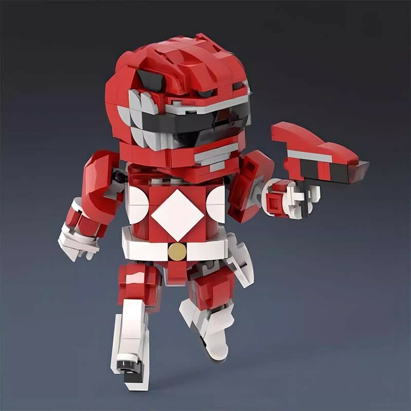 MOC-165490 Робот Power Rangers Red Guardian, совместимый со строительными блоками LEGO Domestic, подарок для сборки