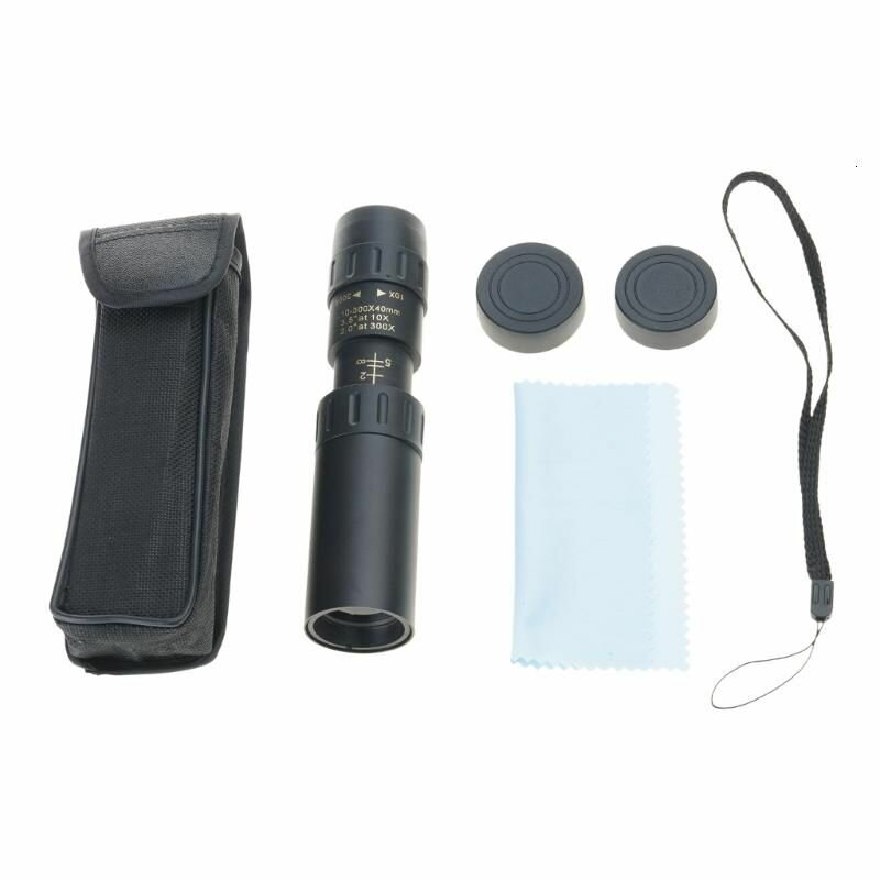 Монокулярный телескоп 300x40 Взрослые взрослые для адаптера смартфонов, - Черный 10 300X40 стан