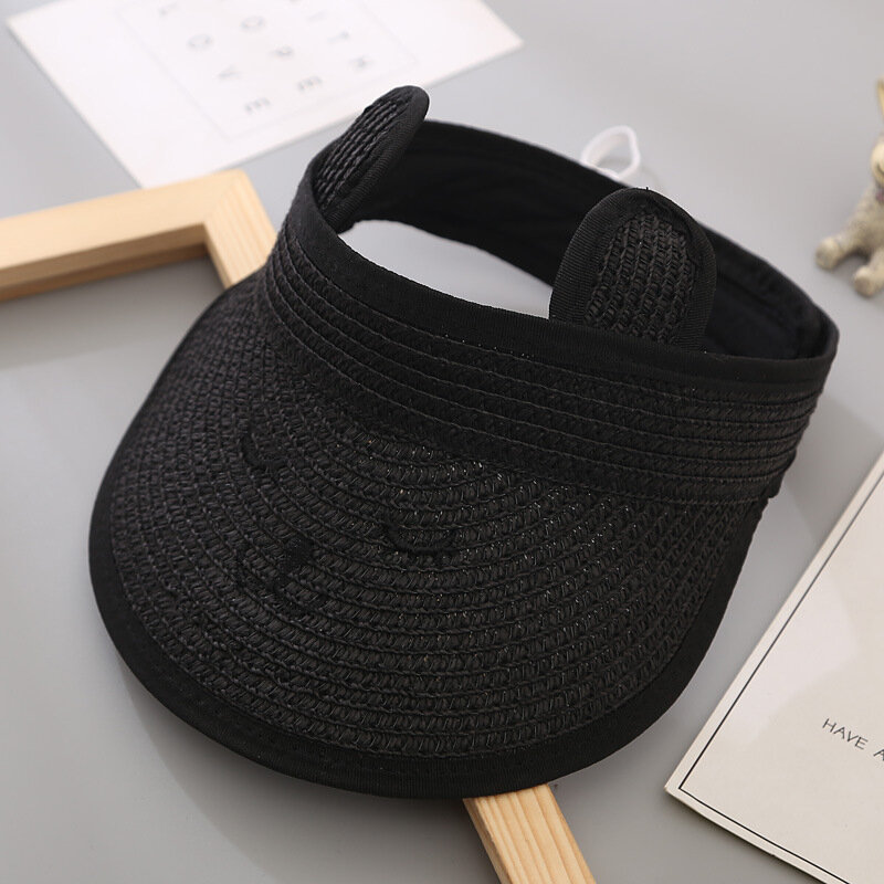 Детский пустой цилиндр, летняя соломенная шляпа, козырек, шляпа от солнца, шапка ручной работы для мальчиков и девочек, пустая верхняя шляпа-антиприседание с козырьком