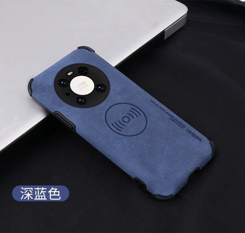 Автомобильный магнитный чехол для Huawei Mate 40 Pro с металлической рамкой, противоударный и противоскользящий,