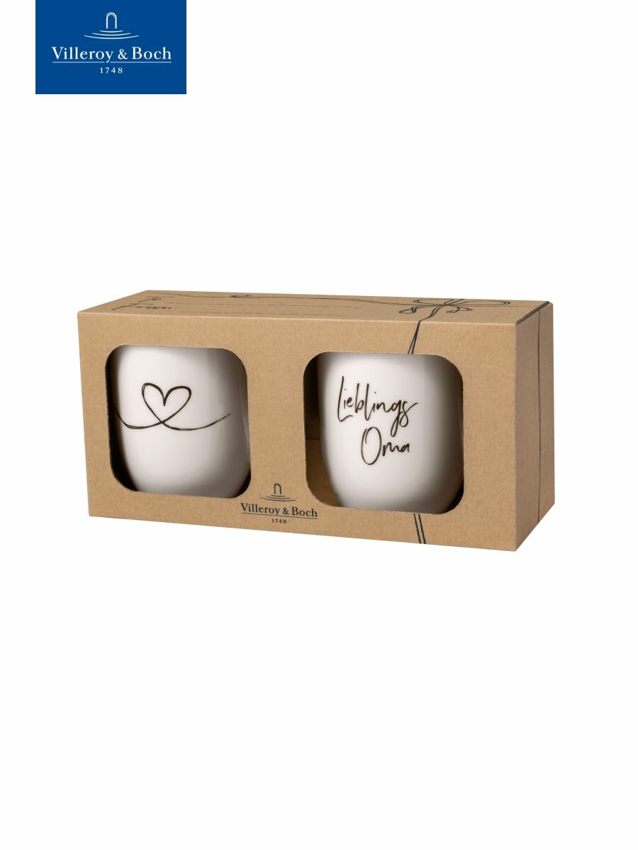Набор кружек для чая и кофе 2 шт, 340 мл, Lieblings Oma/Любимой бабушке, Statement, Villeroy & Boch, Премиум-Фарфор