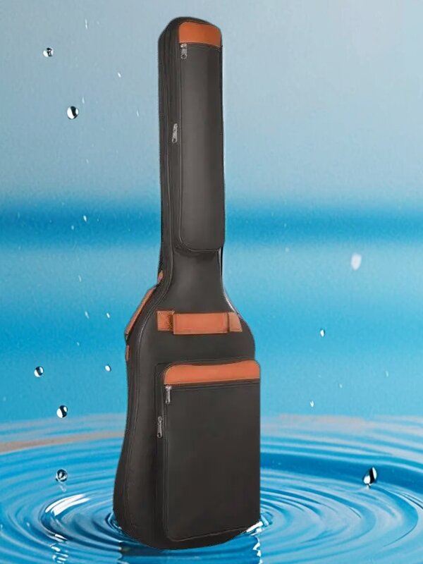 Чехол для бас-гитары, длина 117 см, (кроме Jazz Bass), утепленный (8мм), четыре кармана с кожаными вставками , ткань Oxford.
