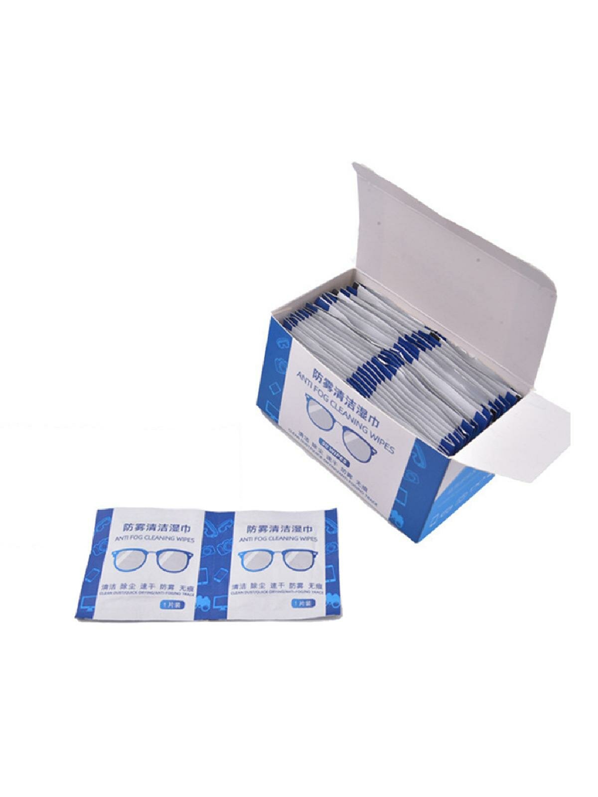 1 коробка из 50 штук противотуманных салфеток для очков