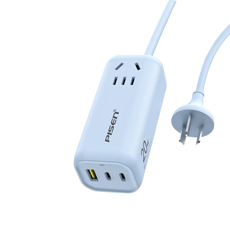 USB-сетевой адаптер PISEN 20W, starry sea blue, компактный, мощность 20W