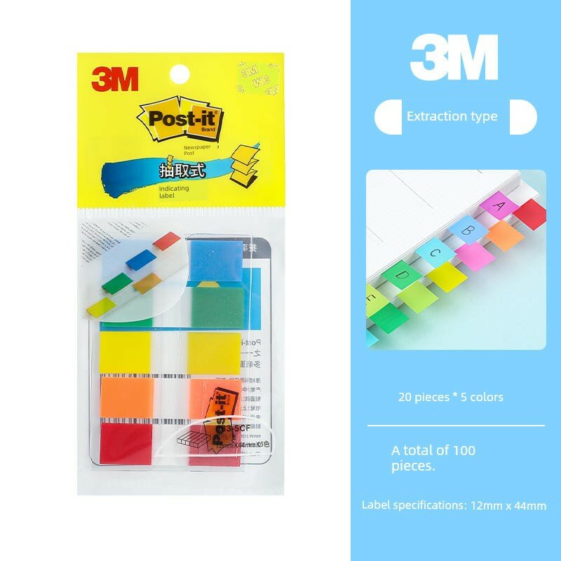 Многоразовые цветные стикеры-закладки 3M Post-it Notes серии Story Label, блокноты для заметок CBG Серия выдвижных