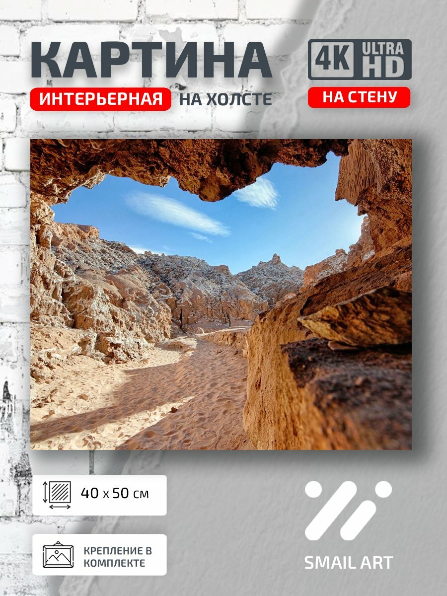 Картина на холсте интерьерная 40 на 50 на стену Пустыня Landscape для офиса пейзаж интерьер