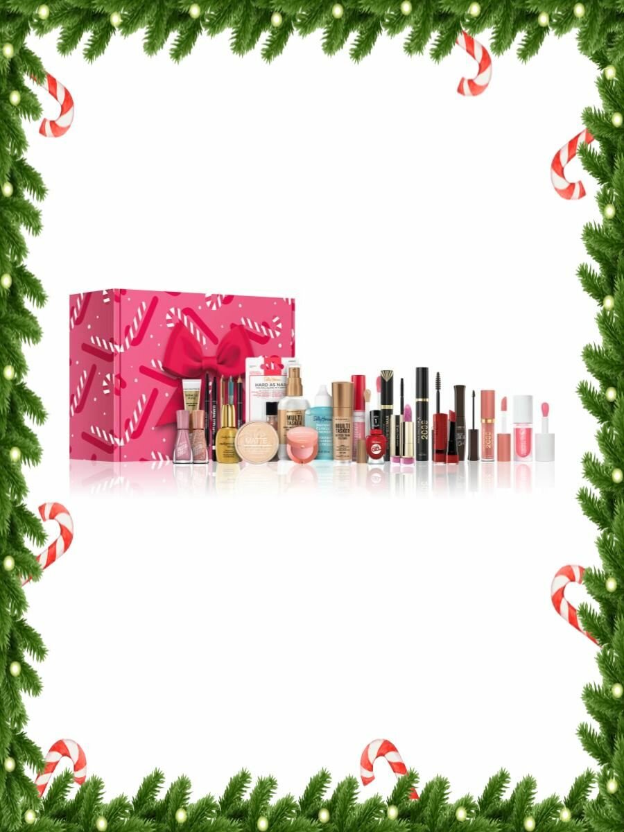 Косметический адвент-календарь Rimmel x Sally Hansen, Max Factor & Bourjois Advent Calendar Candy Glam Limited Edition
