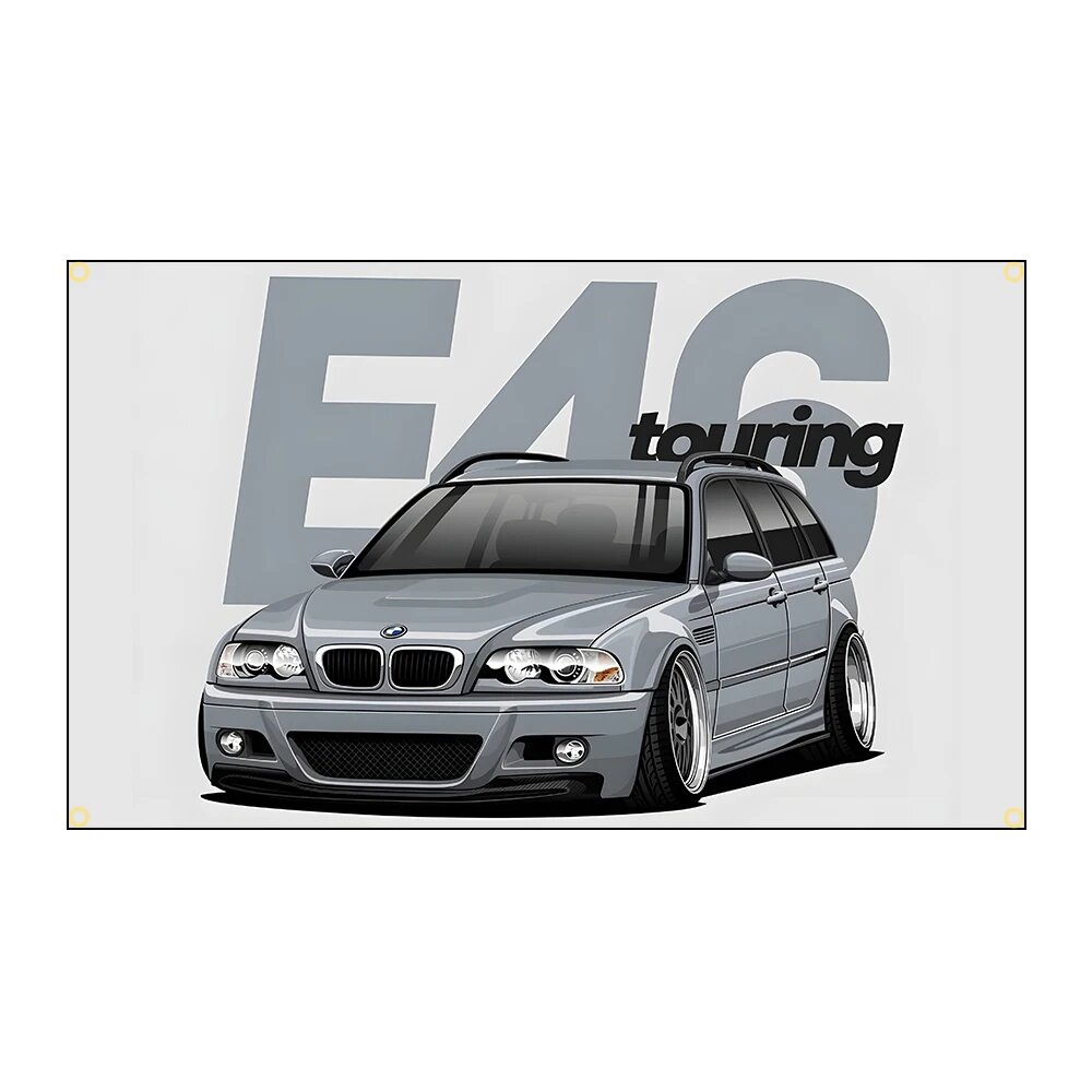 Классический гоночный автомобиль JDM флаг из полиэстера 90x150 см 60 х 90 см, 4 Grommets