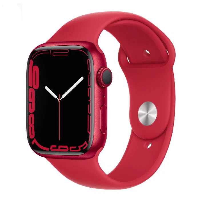 Smart watch эпл вотч Watch Series 7 41 мм Aluminium Case спортивный ремень GPS , Восстановленный (б/у) красн