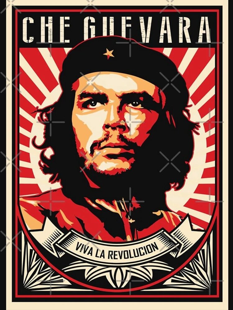 Алмазная живопись Че Гевара Красный, Round 40X30cm, ZX540-10