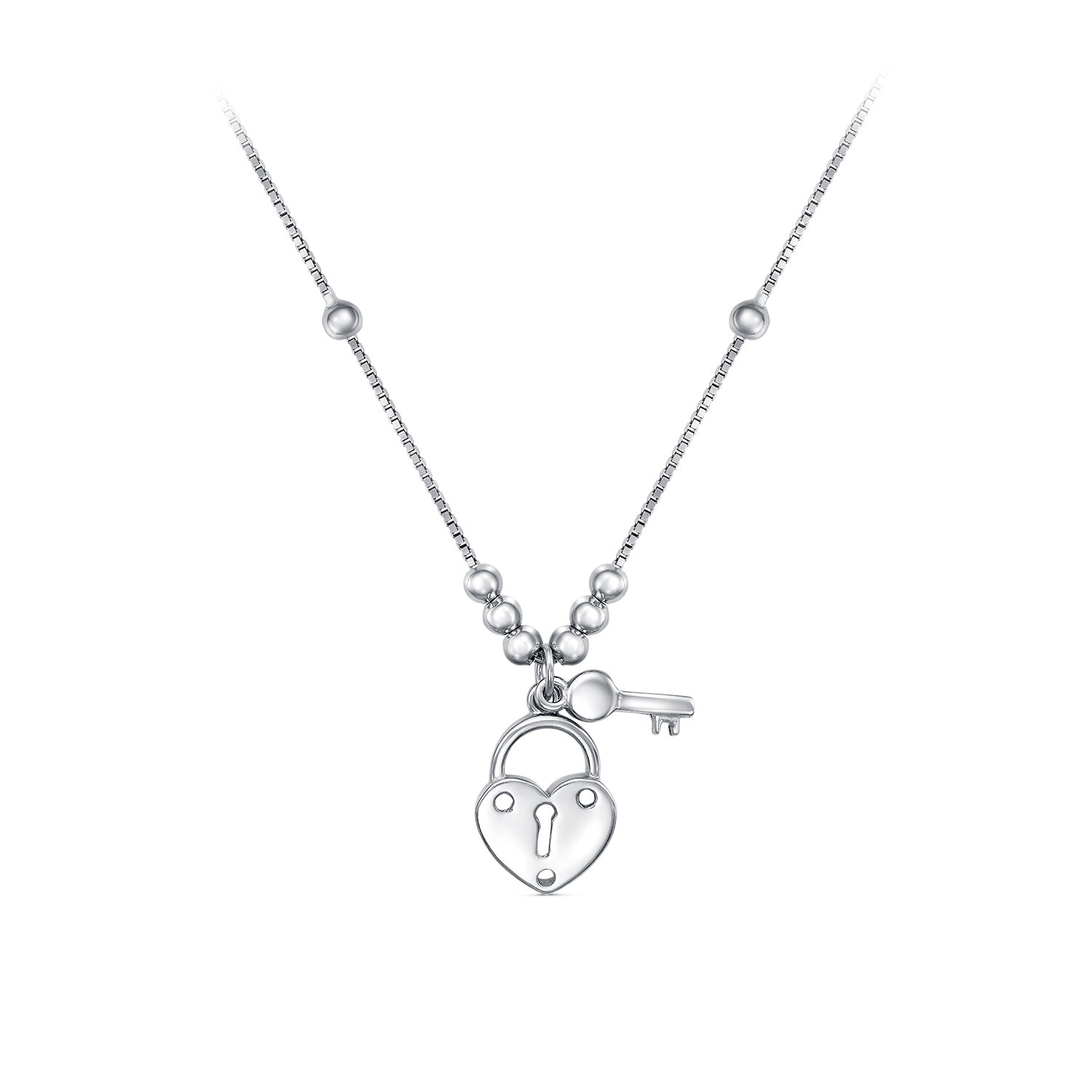 Колье, серебро, 925 проба, родирование