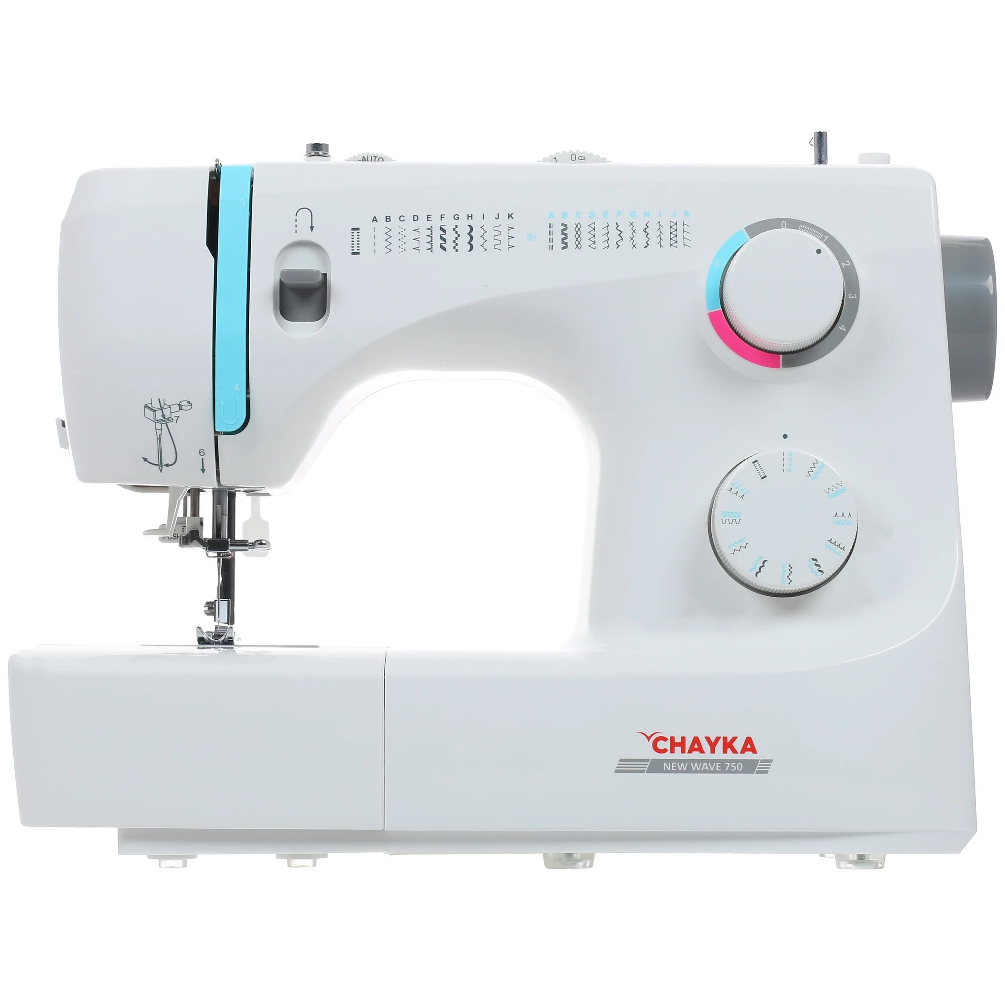 Швейная машина Chayka New wave 750, белый, электромеханическая