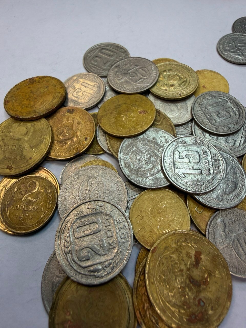 Набор коллекционных монет СССР до 1961 50+ шт. В подарочной упаковке. Без повторов