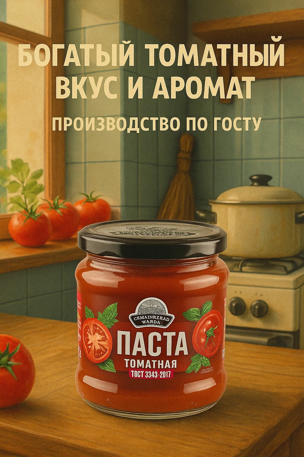 Семилукская трапеза Томатная паста 280 грамм, 2 банки