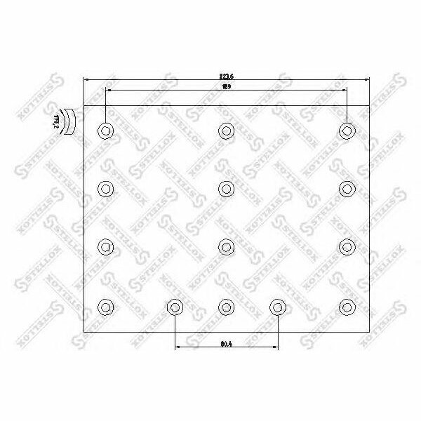 Комплект тормозных башмаков, барабанные тормоза, STELLOX 85-01104-SX (1 шт.)
