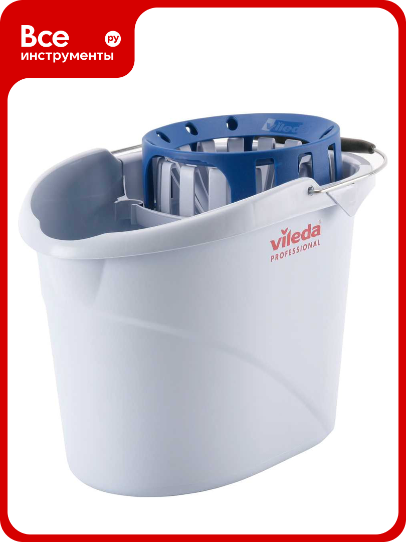 Ведро с системой отжима Vileda Professional 1531 Супер-Моп, голубой, арт.122705/102645/10662/122704/162137