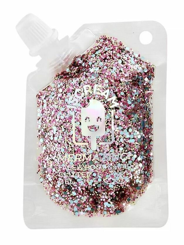 Глиттер для лица, тела и волос ISCREAM MERMAZING гель тон 06 magic