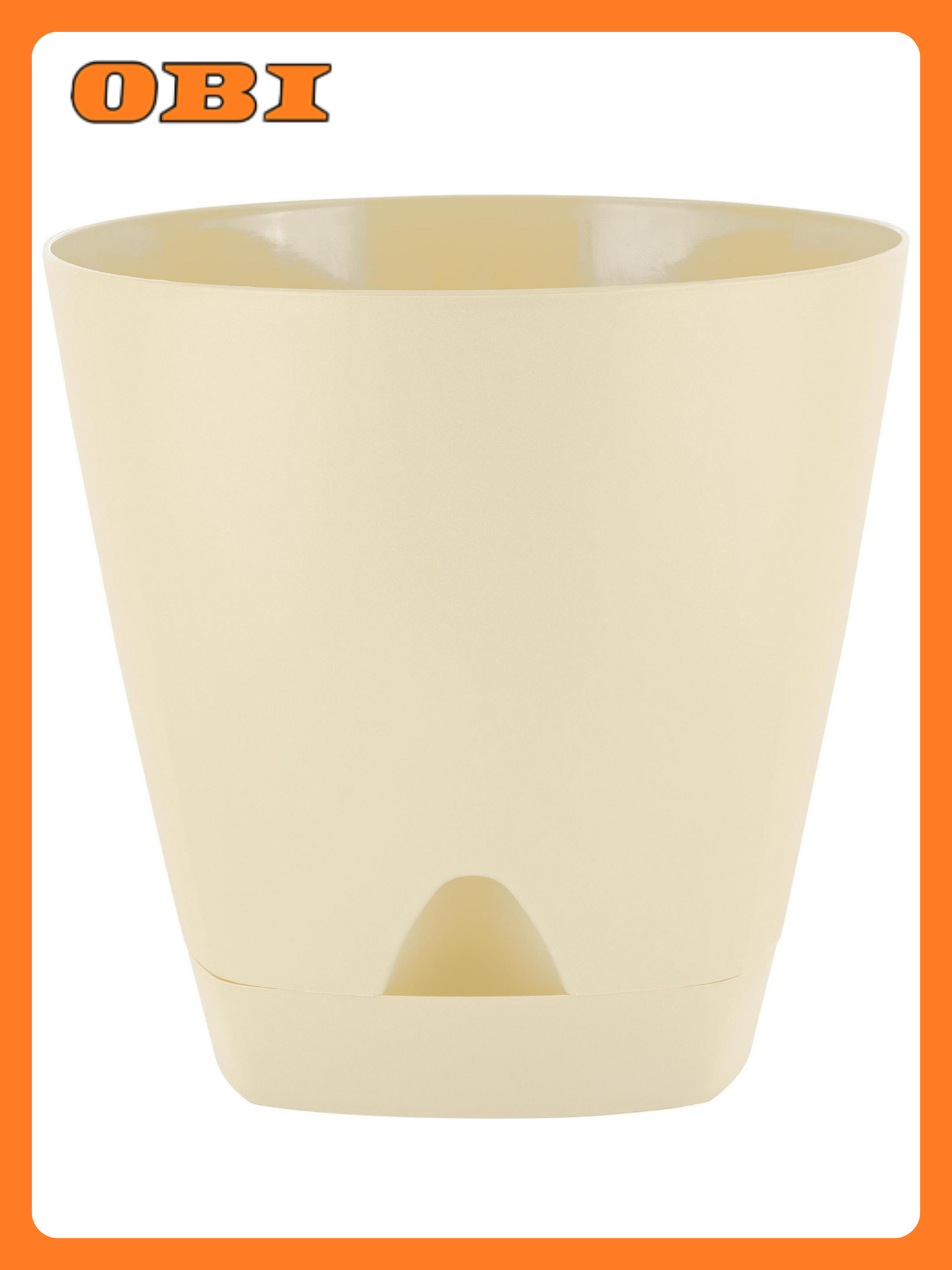 Горшок для цветов AMSTERDAM D 250мм с прикорневым поливом 8 л Сливочный