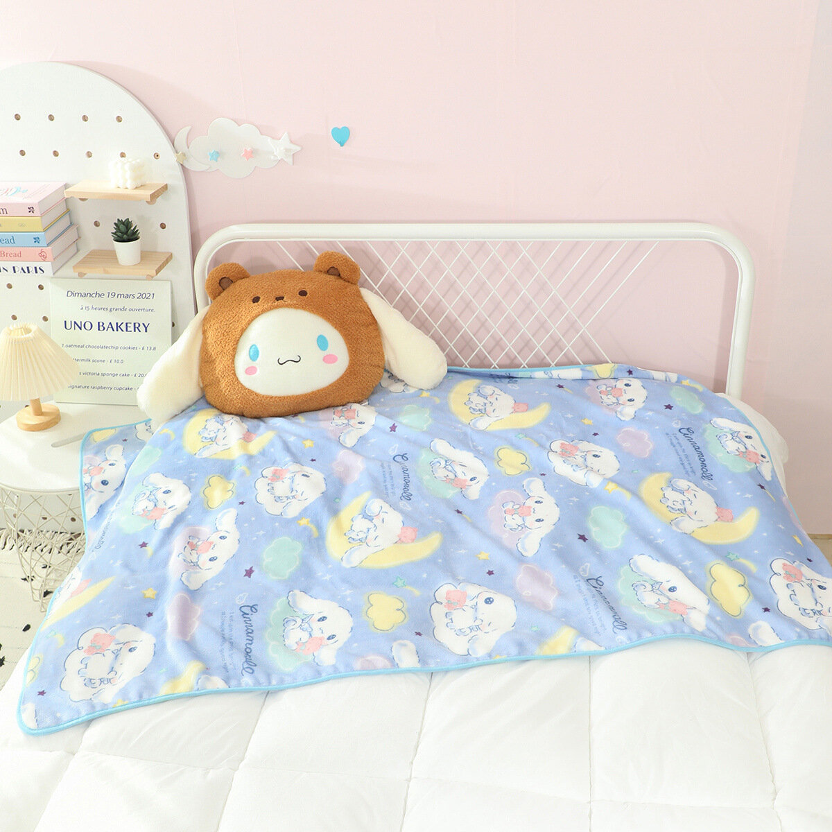 Плед с мультяшным рисунком, плед для сна, утепленный плед, плед для кондиционера, портативный дорожный плед, автомобильный плед, поясничная подушка, подушка для поддержки шеи.