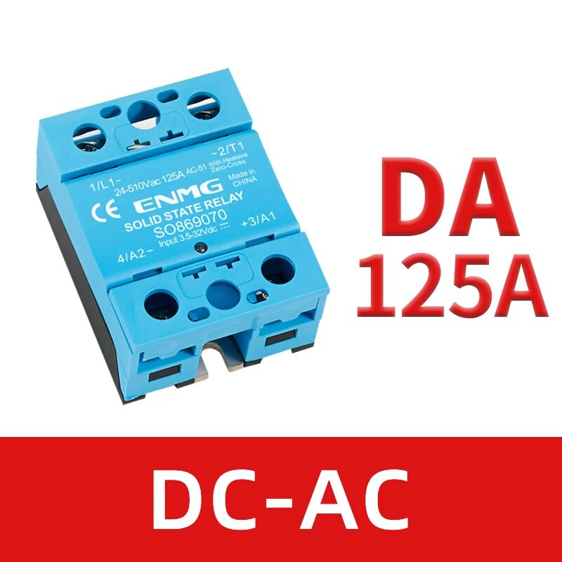ENMG Новый бесконтактный переключатель 35A75A95A Однофазное твердотельное реле 24 В постоянного тока управление AC 220 В маленький двойной двойной двойной контроль SSR-35DA 50A