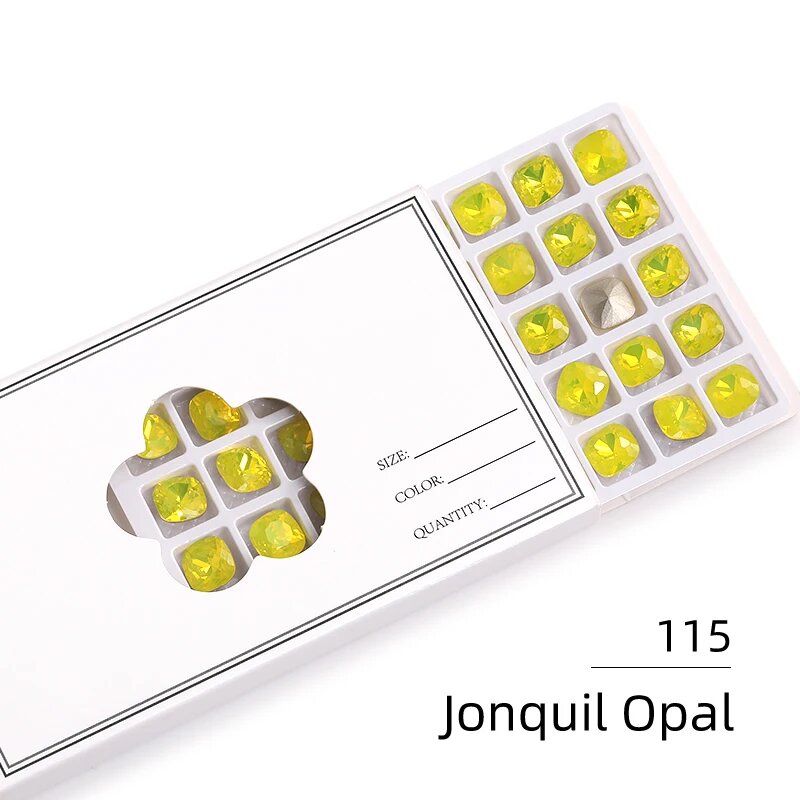 Стразы Jonquil Opal, стекло, 10 шт