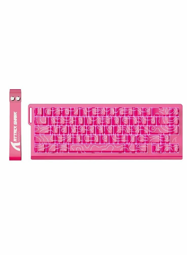 ATTACK SHARK Игровая клавиатура проводная X68HE, (Attack Shark Hall Effect), Английская раскладка, темно-розовый