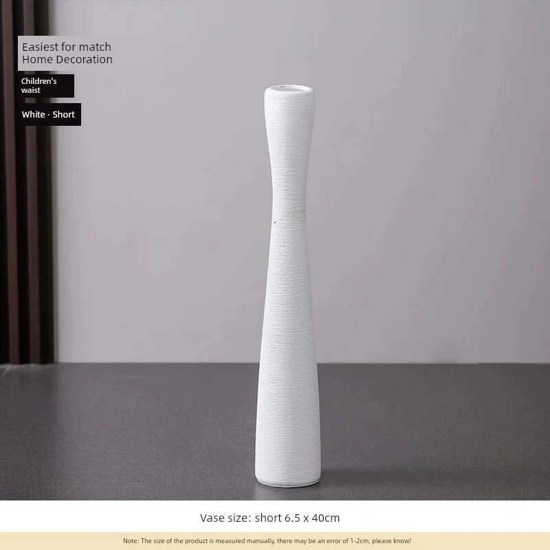 Креативная керамическая ваза в стиле лайт-люкс для прихожей, под телевизор, высококачественный декор для дома. Тонкая