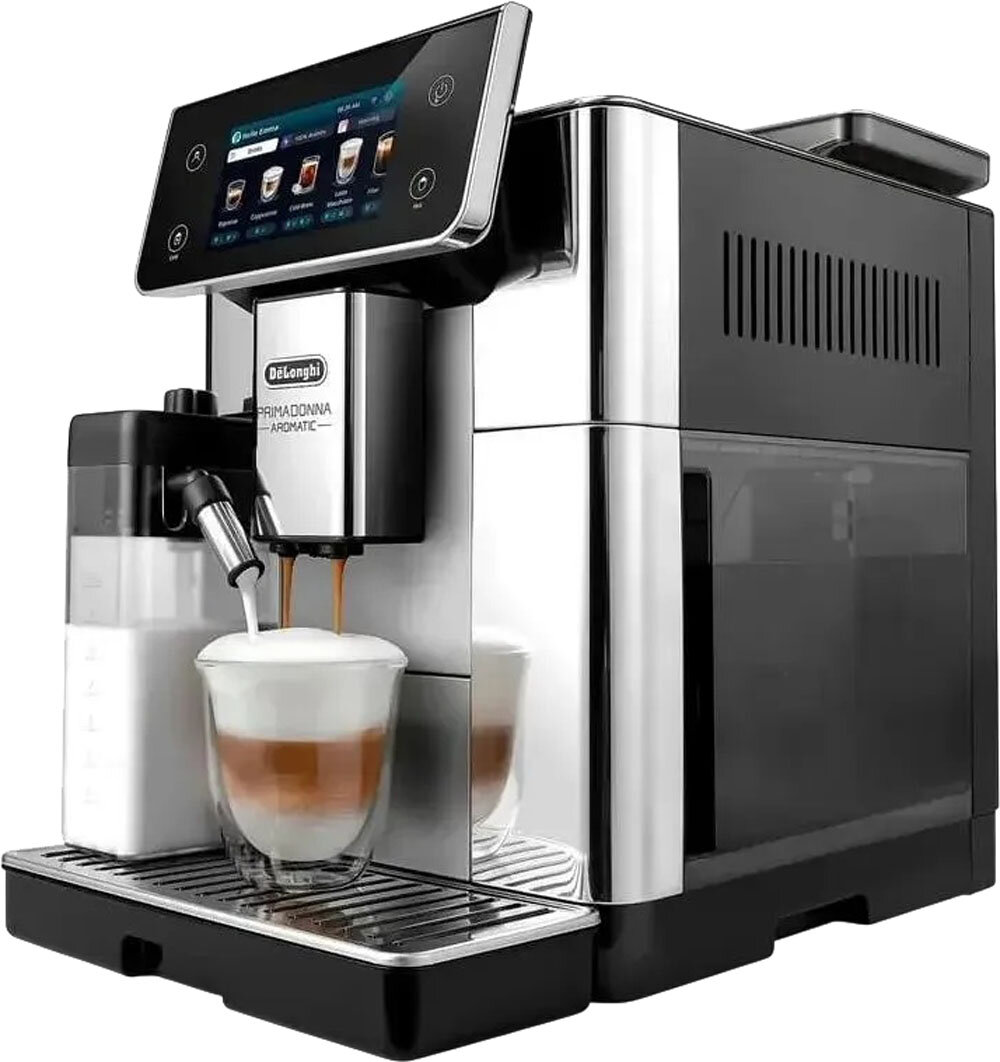 Кофемашина Delonghi ECAM 630.55. SSM черный, серебристый, молотый/зерновой, Капучинатор, регулировка: крепости напитка