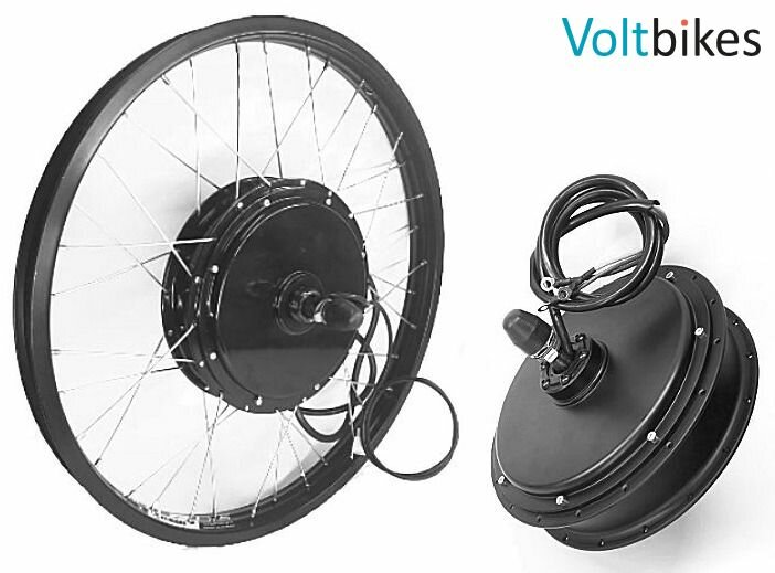 Мотор-колесо заднее фэтбайк прямой привод, 24", 3000Вт, 190мм, DDK
