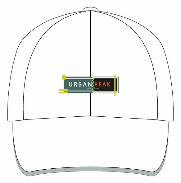 Бейсболка URBANPEAK Базовая коллекция для мужчин и женщин, размер 55-56, белый — фото 1