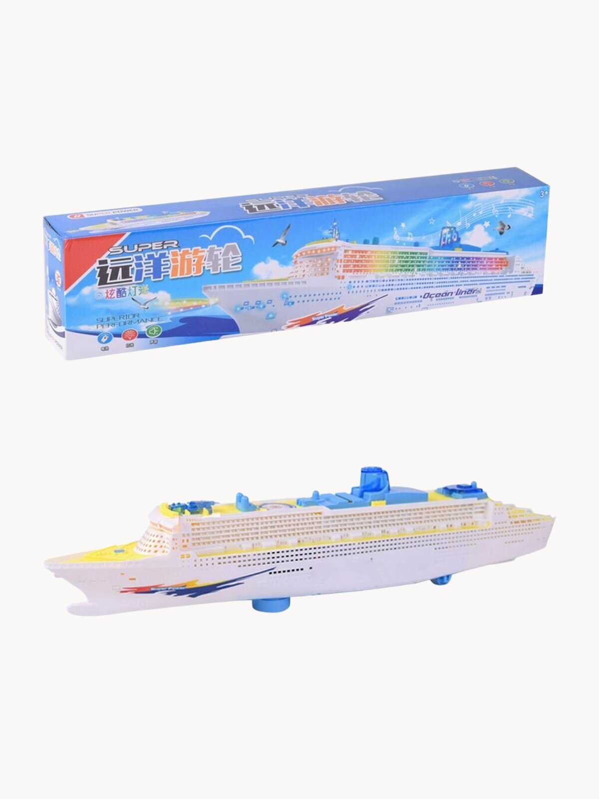 Игрушка для ванны "Детский электрический корабль", пластик, светомузыкальный эффект, 3+