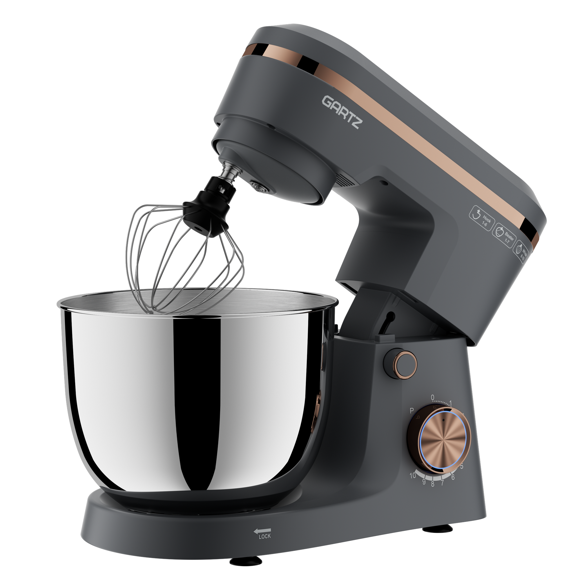 Планетарный миксер с чашей GARTZ MPR250D MagicMix, 1800 Вт, чаша 5 л, 10 скоростей