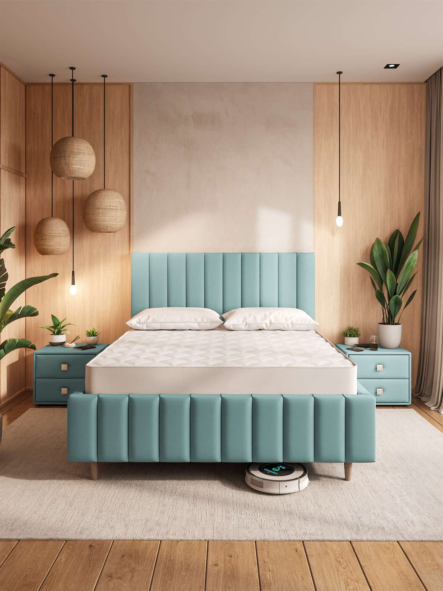 Кровать двуспальная 180х200 с подъемным механизмом, Ницца с мягким изголовьем для дома и спальни, ортопедическое основание, ящик для белья