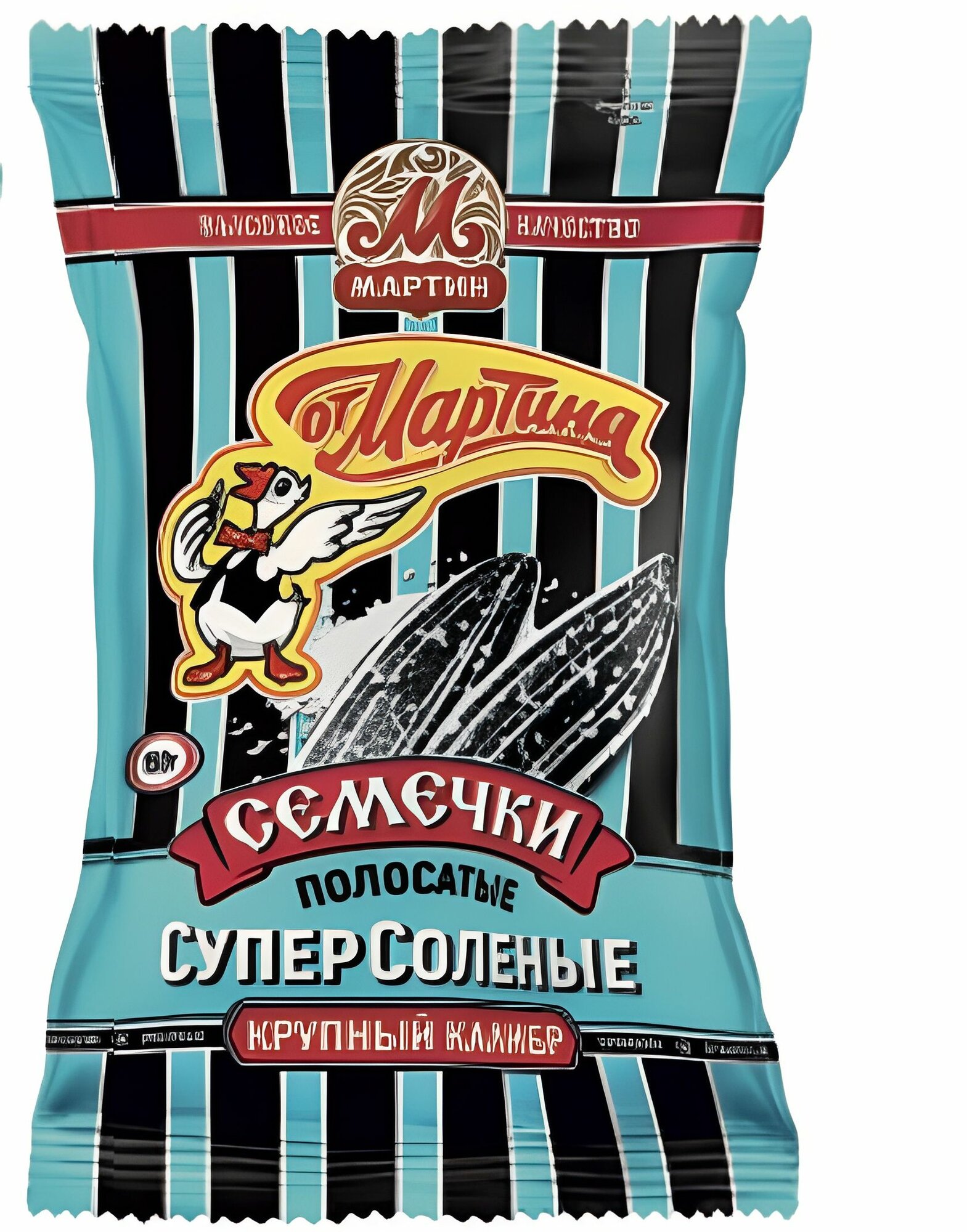 Семечки от Мартина Полосатые суперсоленые, 150г х 20шт