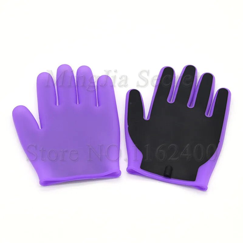 Электрошоковые силиконовые перчатки для массажа тела и стимуляции груди, набор для Purple Gloves